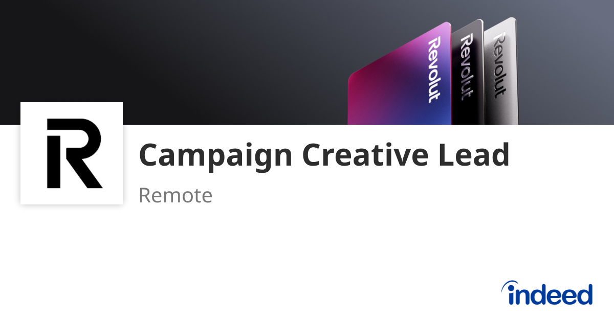 Campaign Creative Lead - Remote - Indeed.com