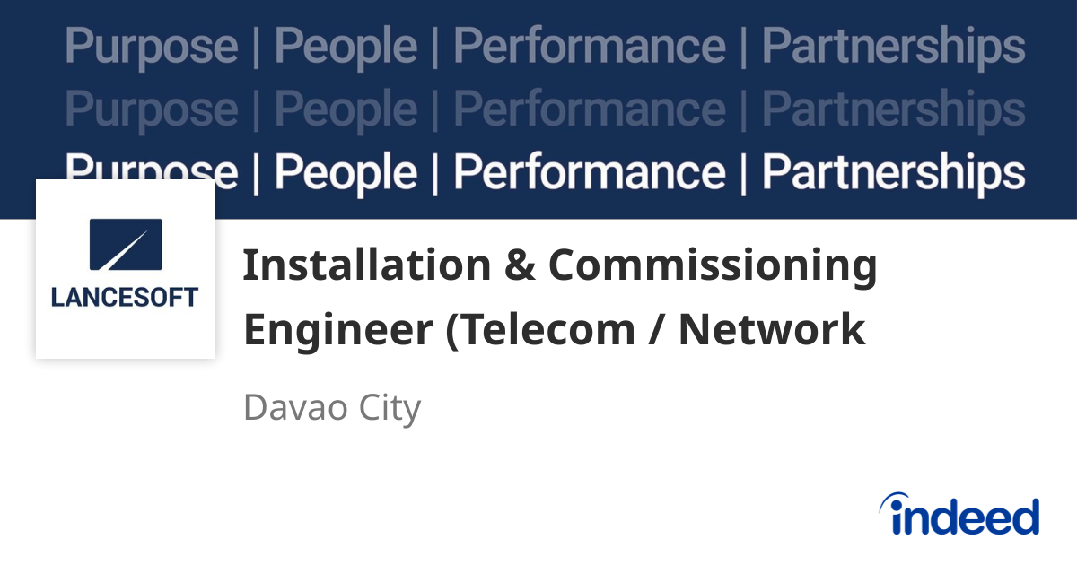 Installation & Commissioning Engineer (Telecom / Network Deployment ...