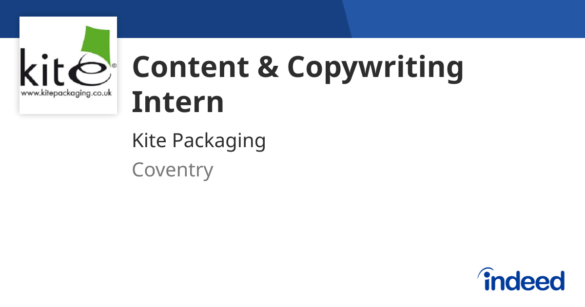 Content & Copywriting Intern - Coventry CV3 - Indeed.com