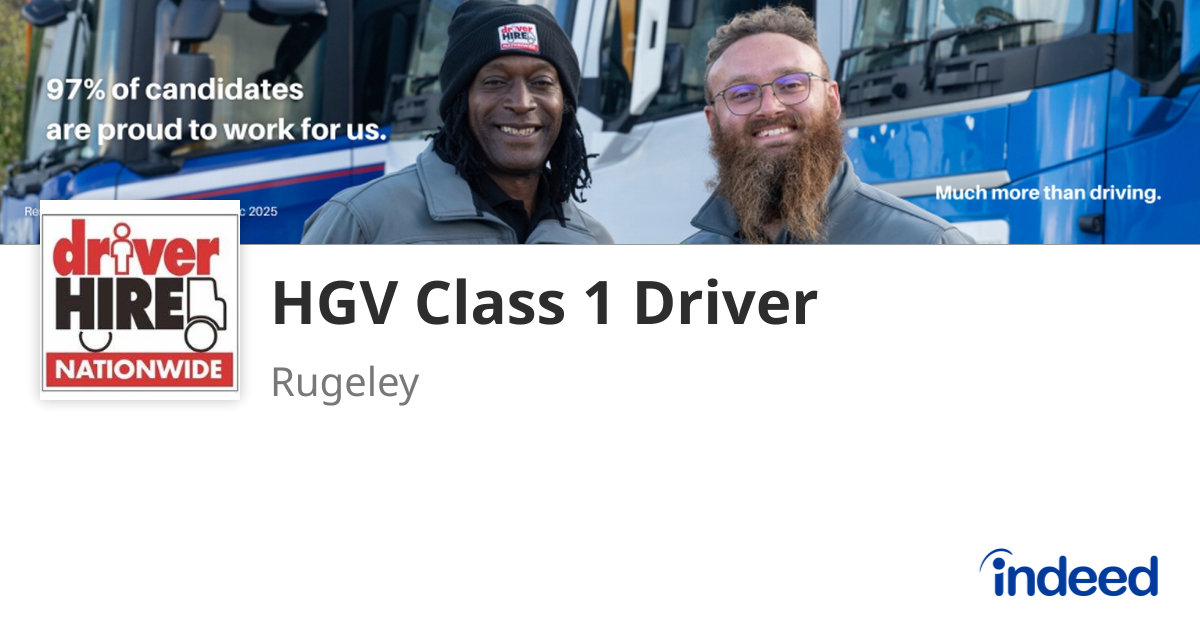HGV Class 1 Driver - Rugeley - Indeed.com
