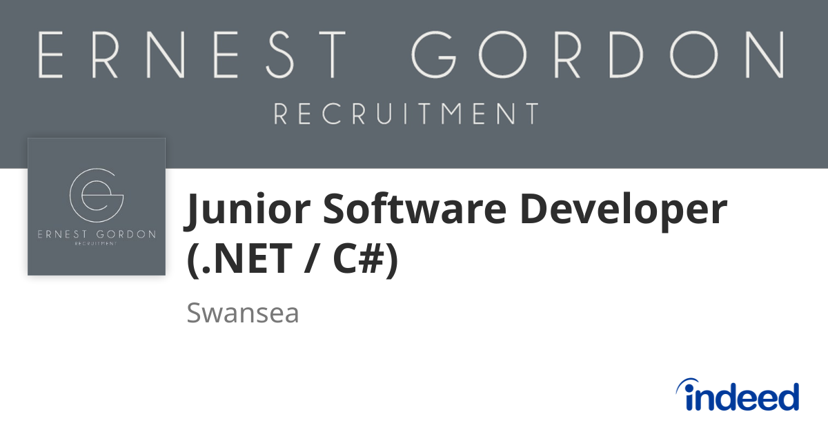 Junior Software Developer (.NET / C#) - Swansea - Indeed.com