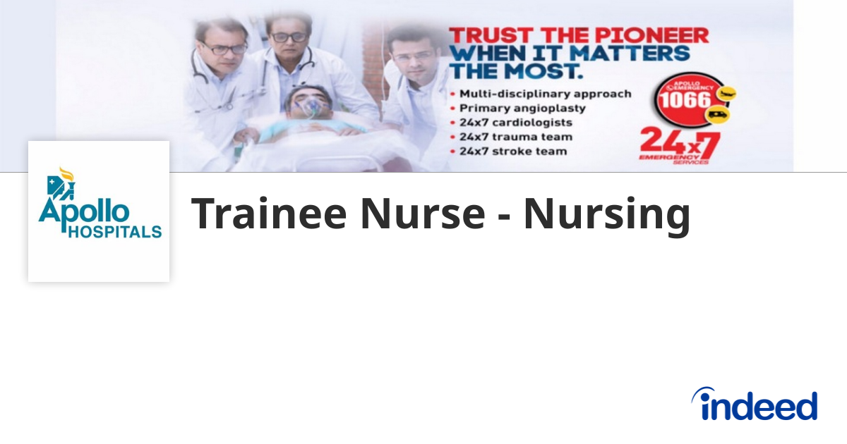 Trainee Nurse - Nursing - Chennai, Tamil Nadu - Indeed.com