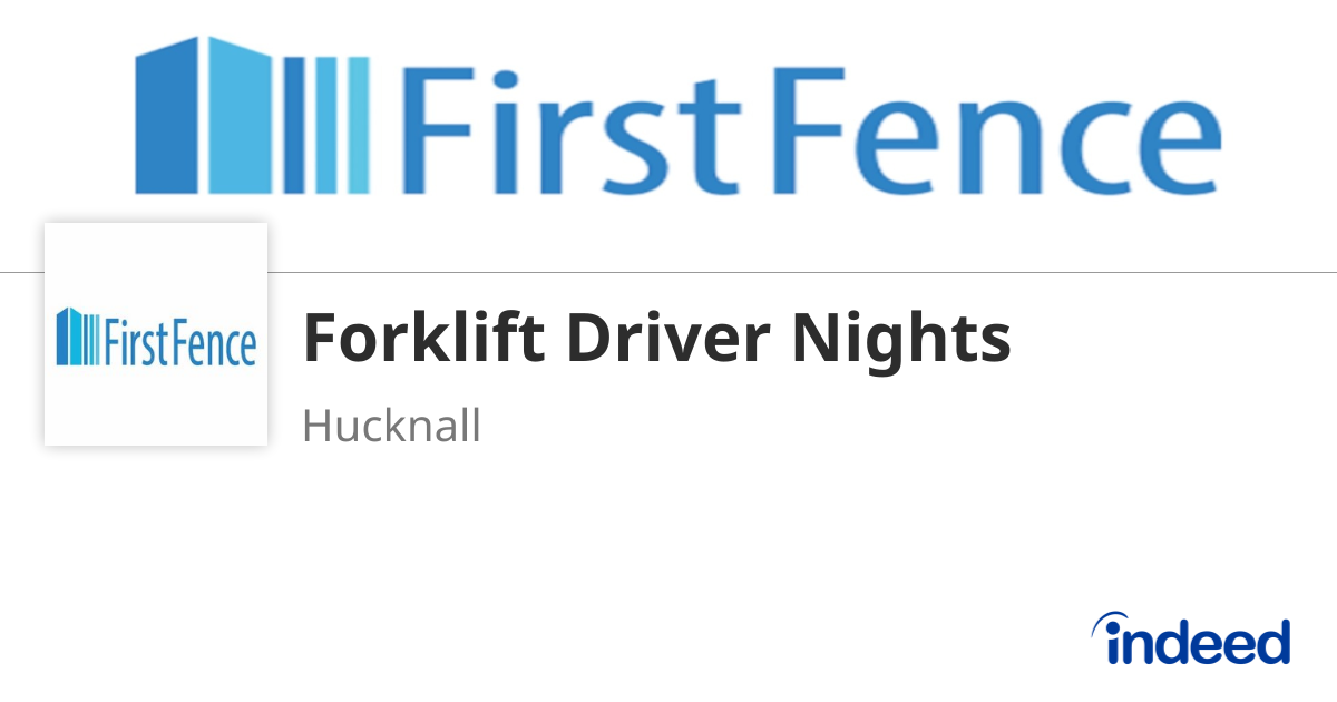 Forklift Driver Nights - Hucknall NG15 7LL - Indeed.com