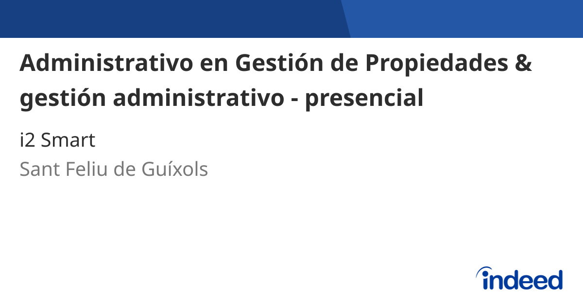 Administrativo en Gestión de Propiedades & gestión administrativo ...