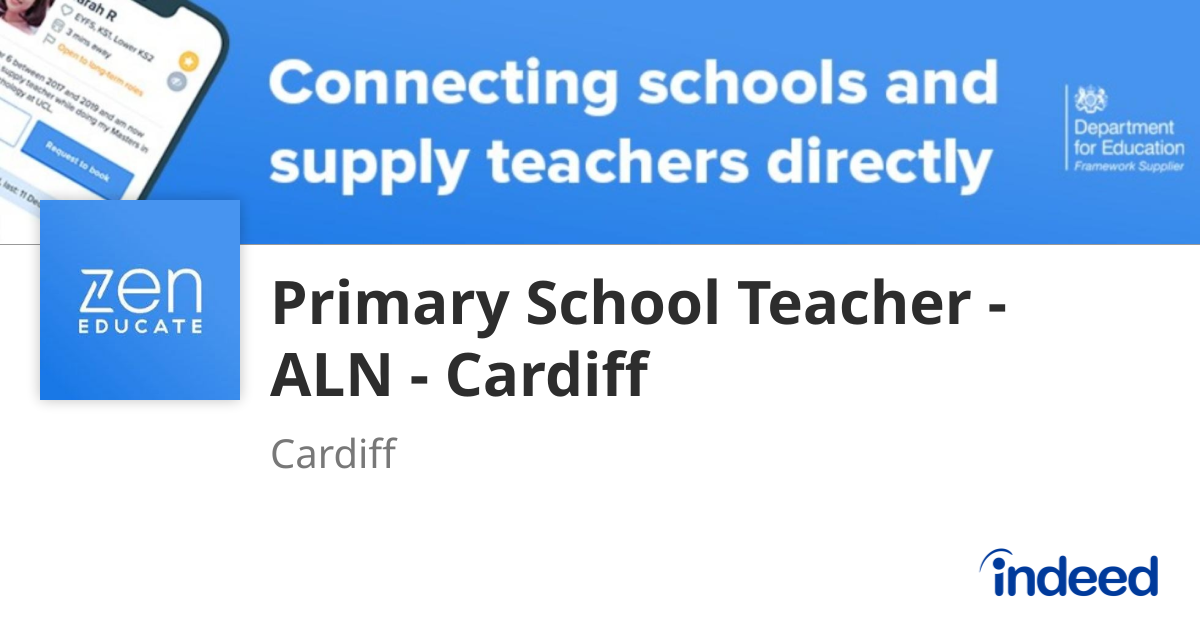 Primary School Teacher - ALN - Cardiff - Cardiff - Indeed.com