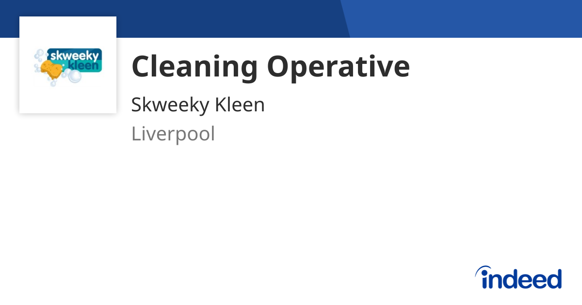 Cleaning Operative - Liverpool L1 8BU - Indeed.com