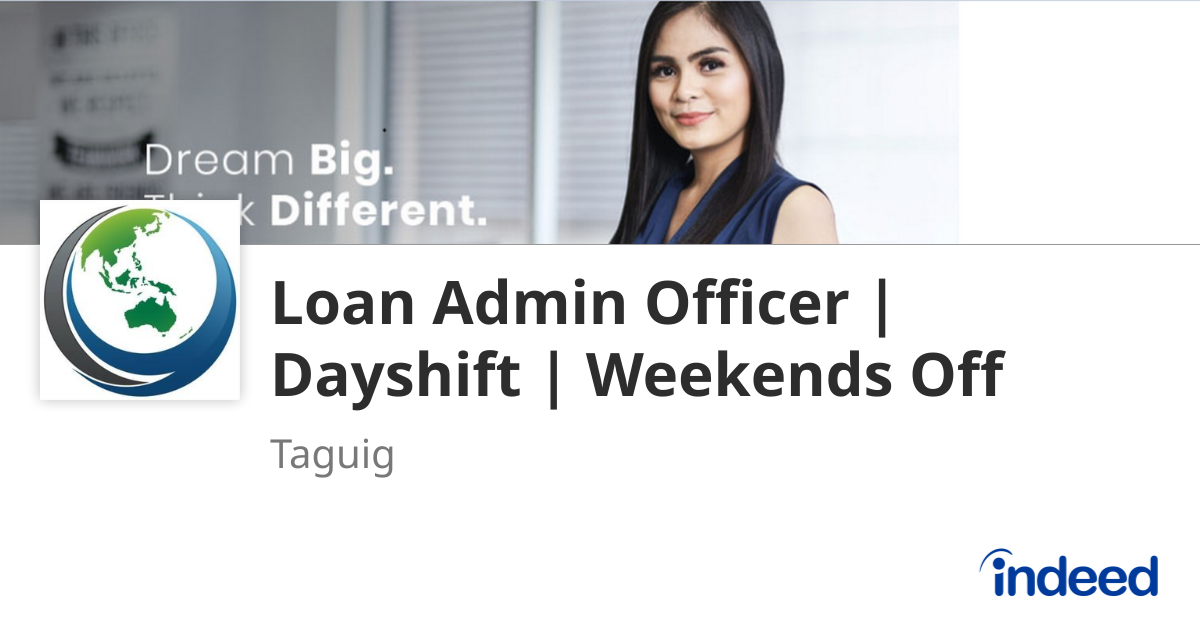 Loan Admin Officer | Dayshift | Weekends Off | 20k Signing Bonus ...