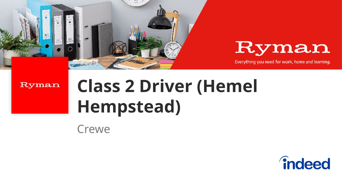 Class 2 Driver (Hemel Hempstead) - Crewe CW1 6NA - Indeed.com