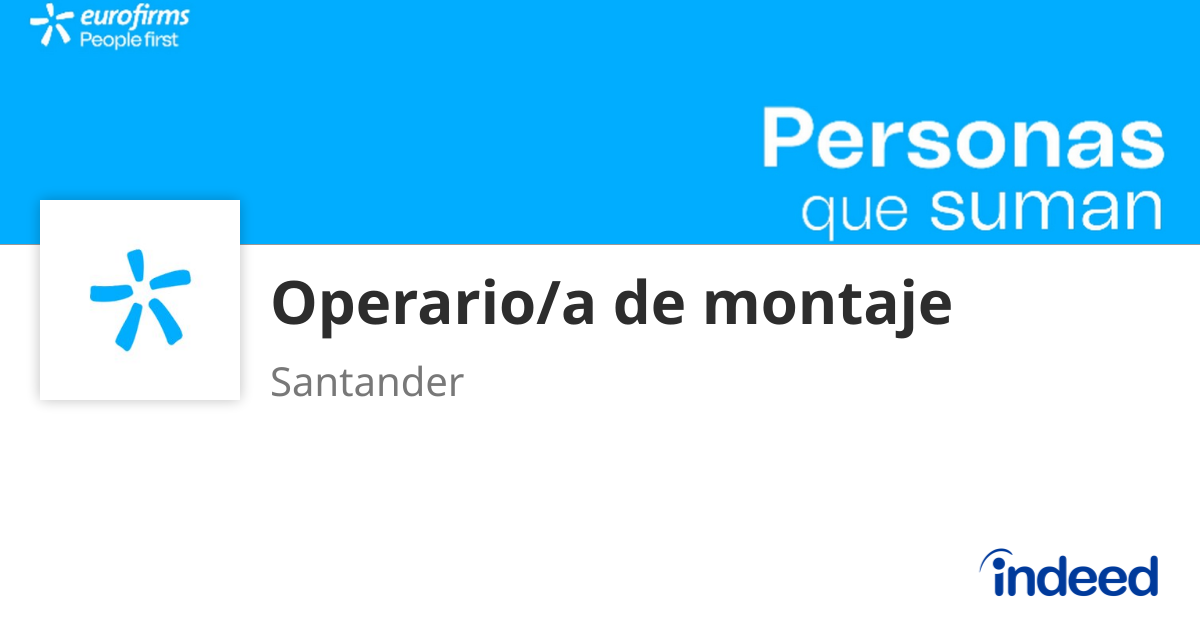 Operario/a de montaje - Santander, Cantabria provincia - Indeed.com