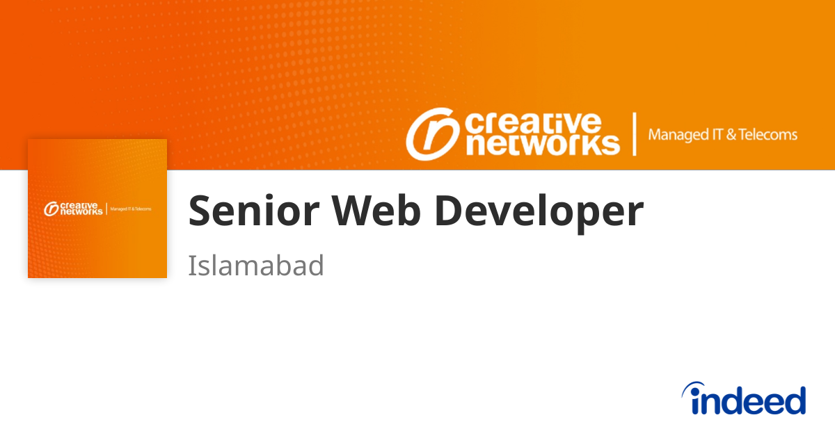 Senior Web Developer - Islamabad - Indeed.com