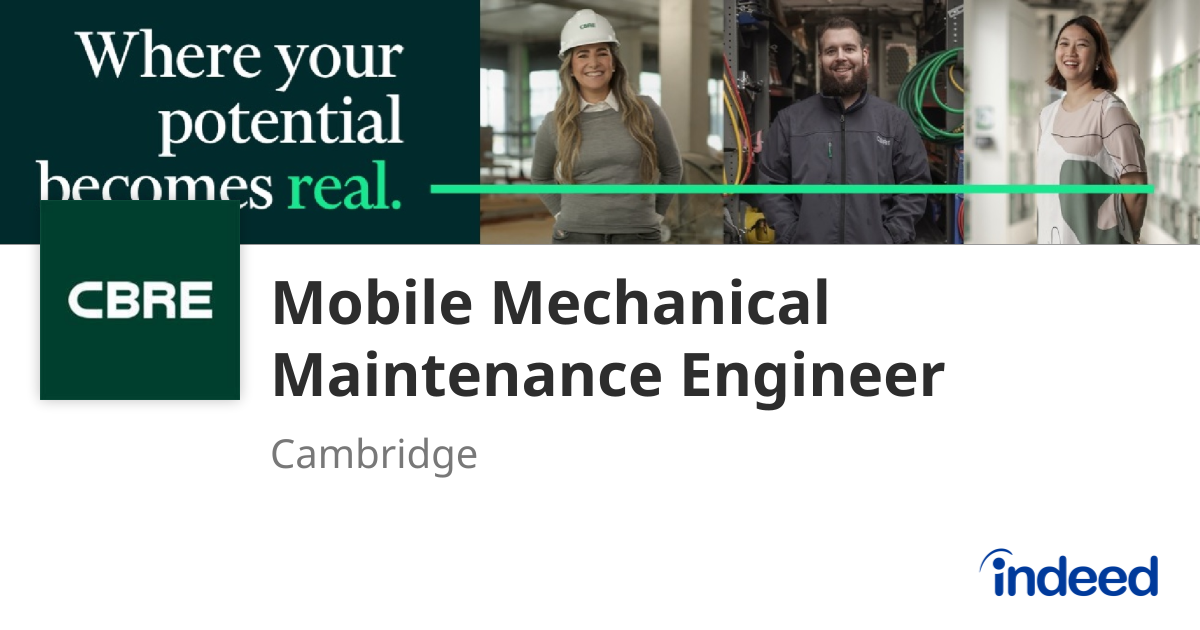 Mobile Mechanical Maintenance Engineer - Cambridge - Indeed.com