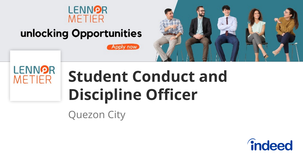 Student Conduct and Discipline Officer - Quezon City - Indeed.com