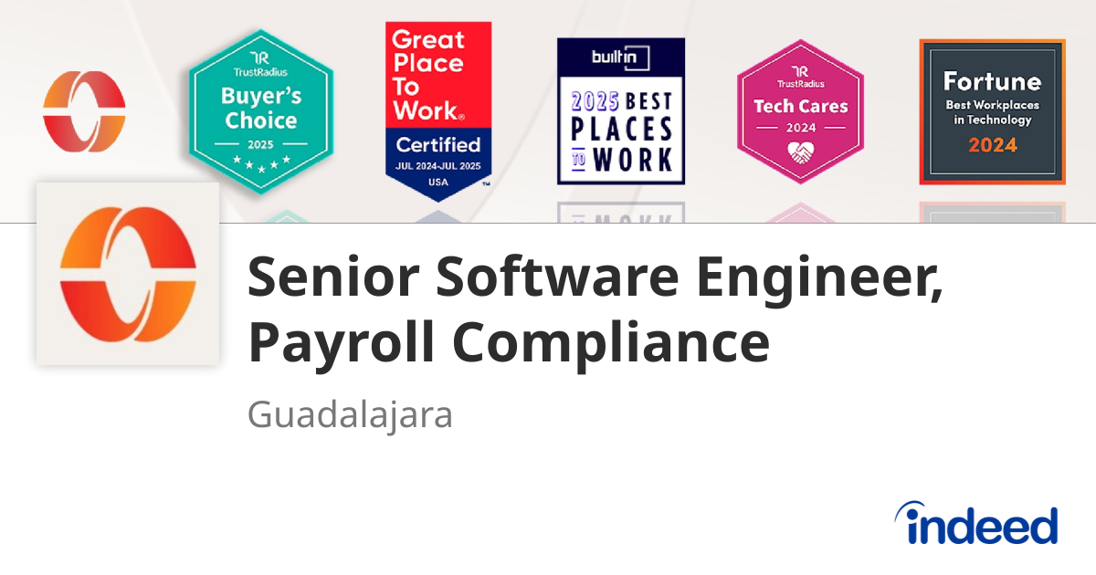 Senior Software Engineer, Payroll Compliance - Guadalajara, Jal. - Indeed.com