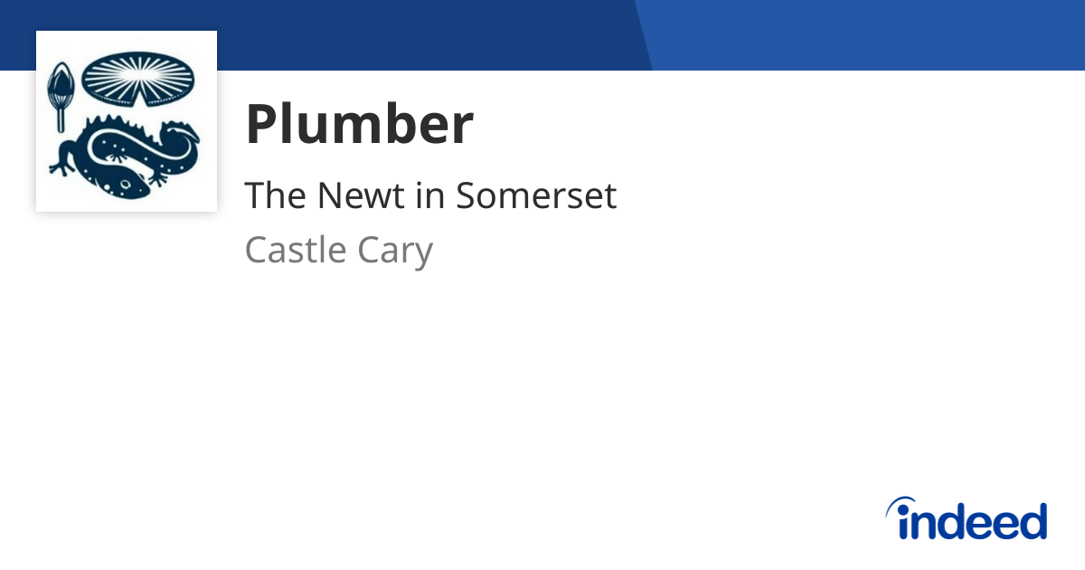 Plumber - Castle Cary BA7 7NG - Indeed.com
