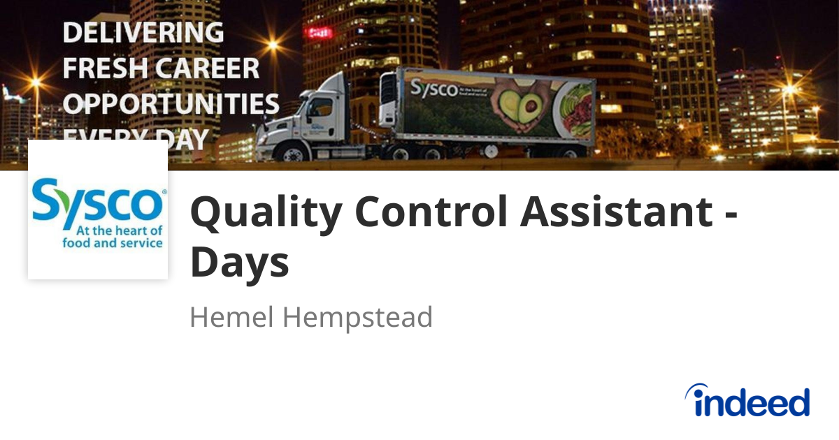 Quality Control Assistant - Days - Hemel Hempstead - Indeed.com