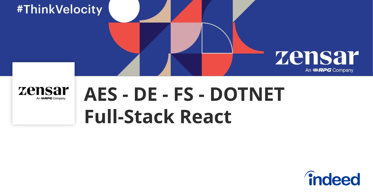 AES - DE - FS - DOTNET Full-Stack React - Hyderabad, Telangana - Indeed.com