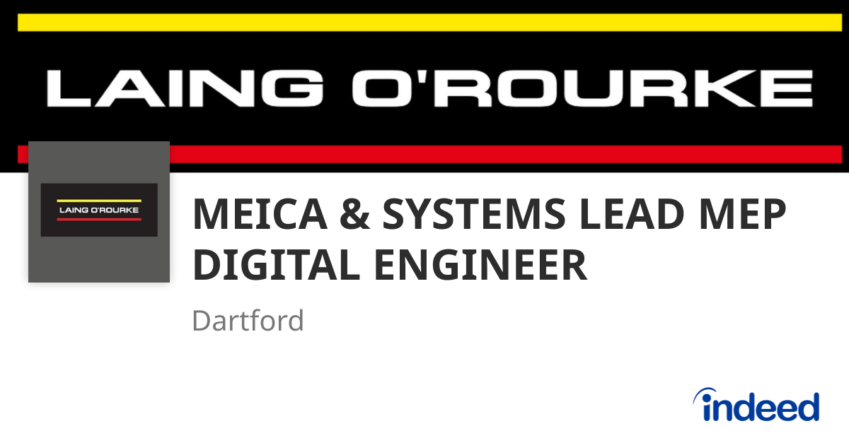 MEICA & SYSTEMS LEAD MEP DIGITAL ENGINEER - Dartford - Indeed.com