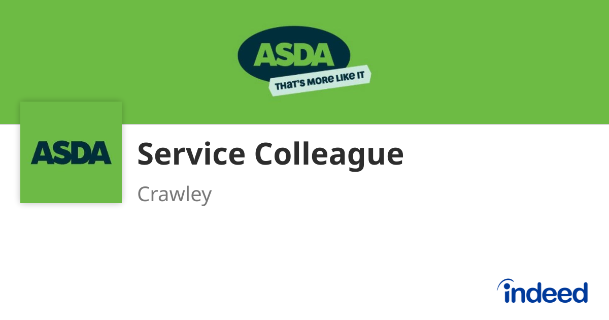 Service Colleague - Crawley RH11 7AH - Indeed.com