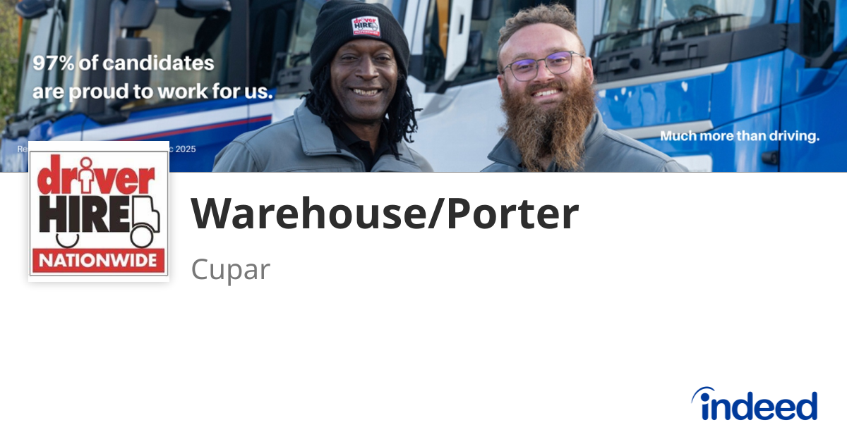 Warehouse/Porter - Cupar - Indeed.com