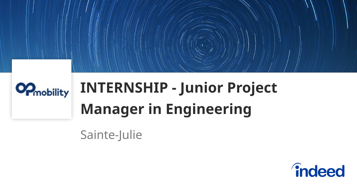 INTERNSHIP - Junior Project Manager in Engineering Methodology ...