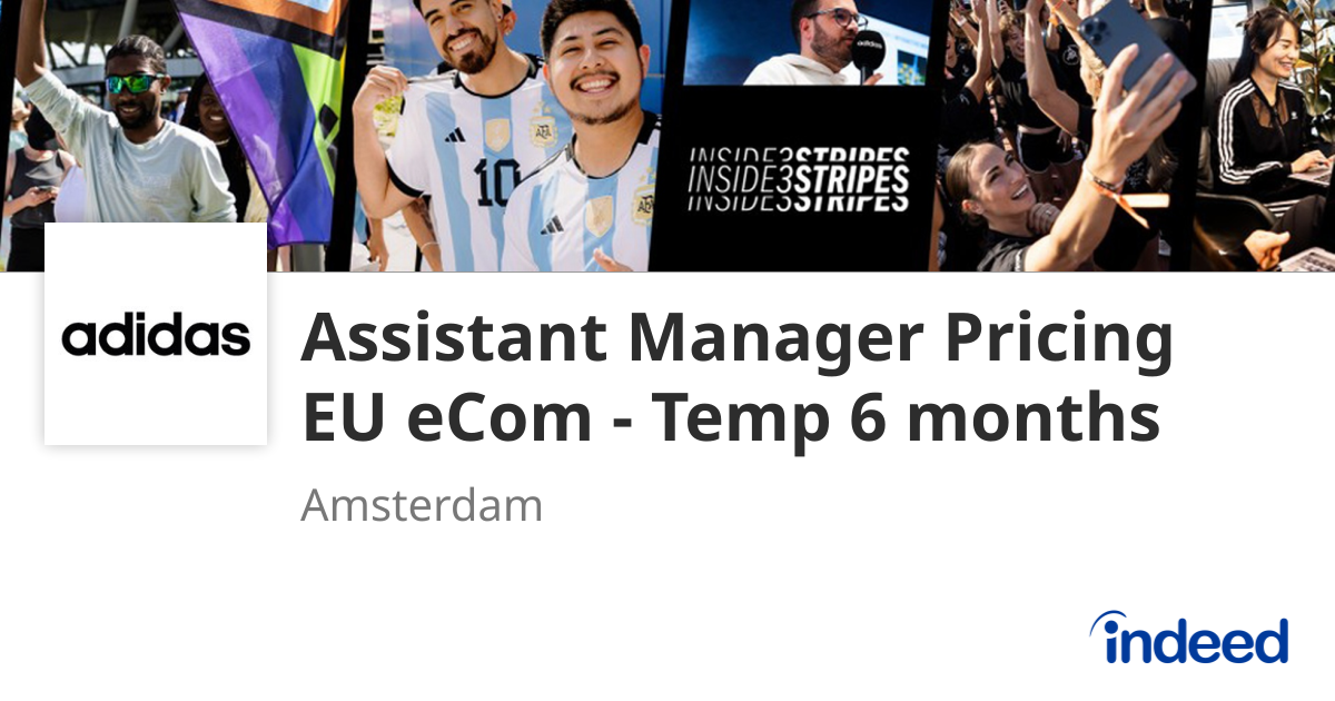 Assistant Manager Pricing EU eCom - Temp 6 months - Amsterdam - Indeed.com