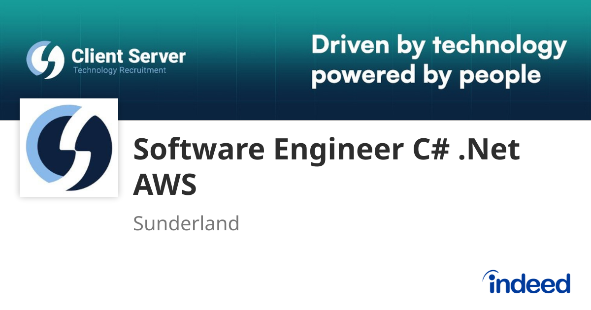 Software Engineer C# .Net AWS - Sunderland SR1 2JR - Indeed.com