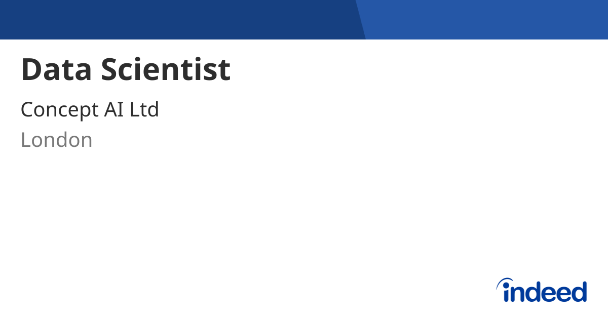 Data Scientist - London EC2M 2QS - Indeed.com