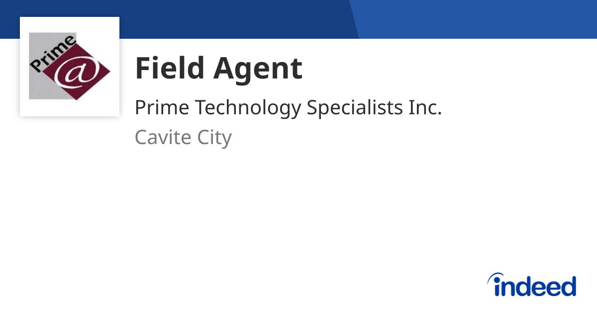 Field Agent - Cavite City - Indeed.com