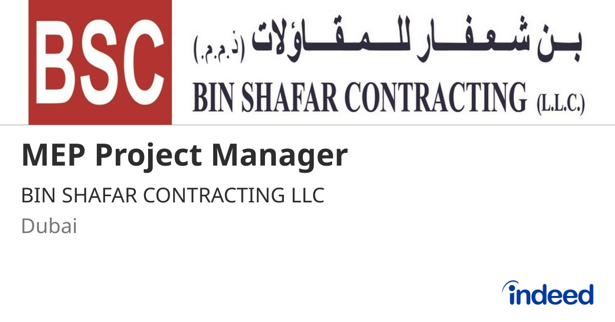MEP Project Manager - Dubai - Indeed.com