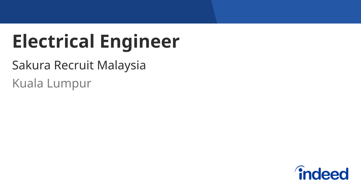 Electrical Engineer - Kuala Lumpur - Indeed.com