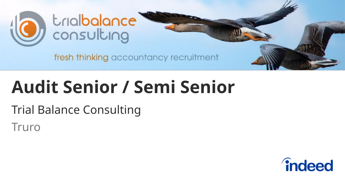 Audit Senior / Semi Senior - Truro - Indeed.com