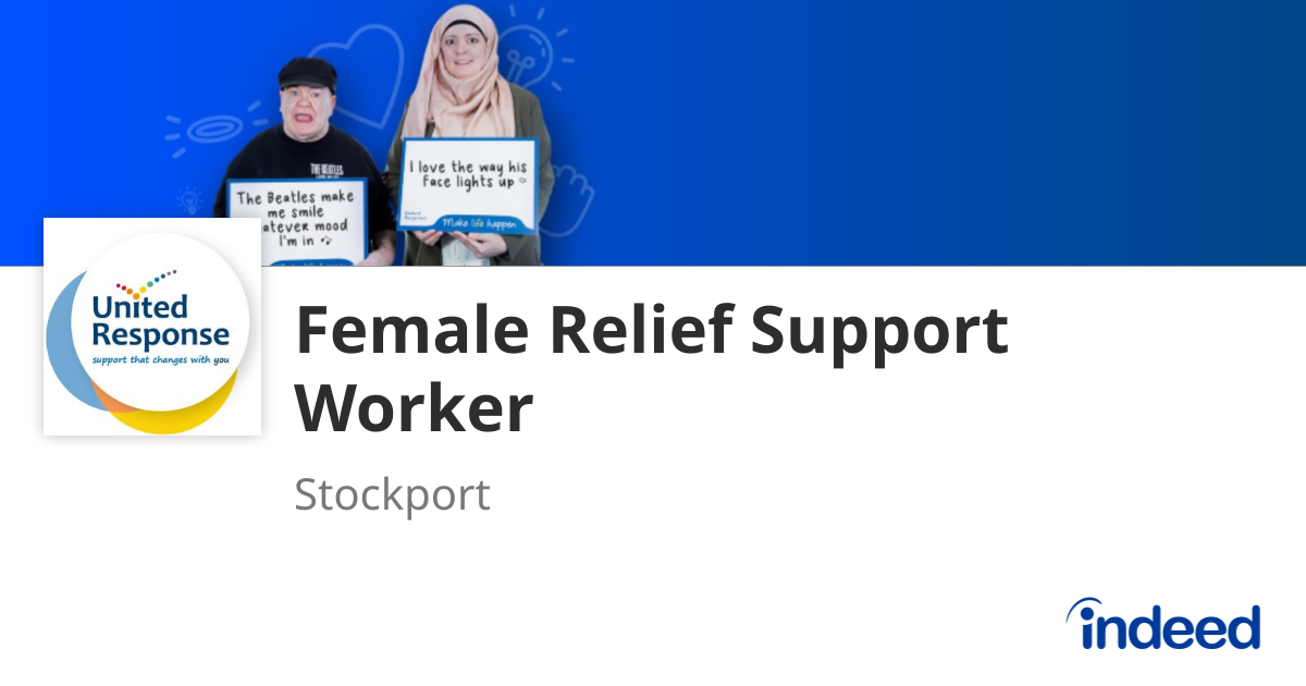 Female Relief Support Worker - Stockport SK6 3BY - Indeed.com