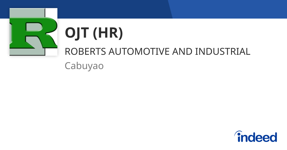 OJT (HR) - Cabuyao 4025 04A - Indeed.com