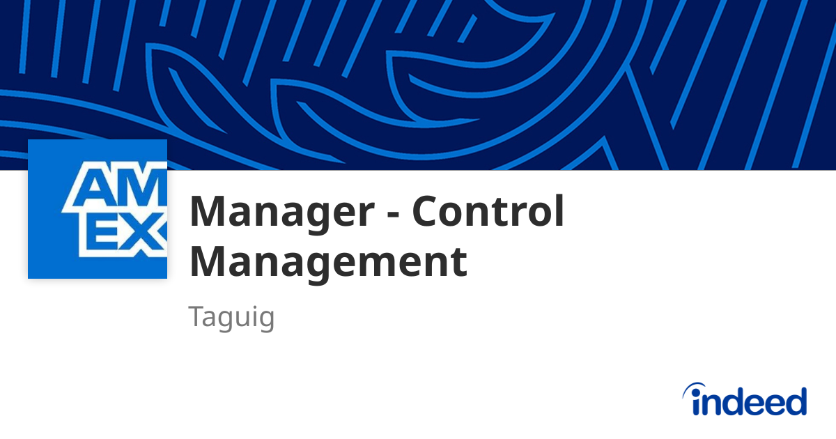 Manager - Control Management - Taguig - Indeed.com