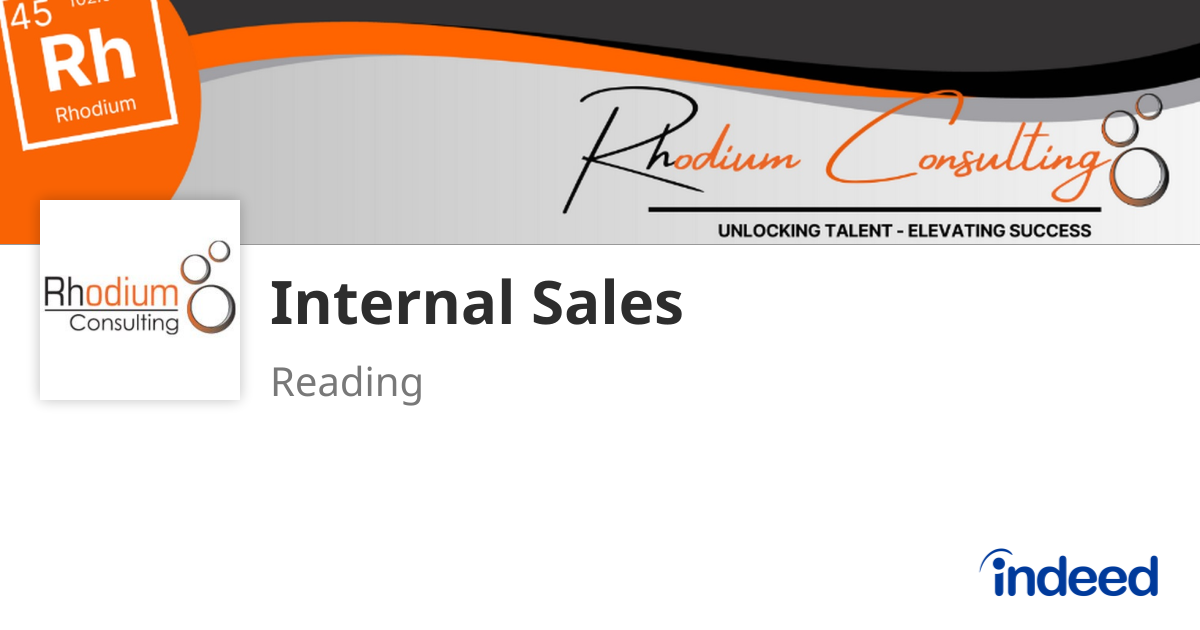 Internal Sales - Reading - Indeed.com