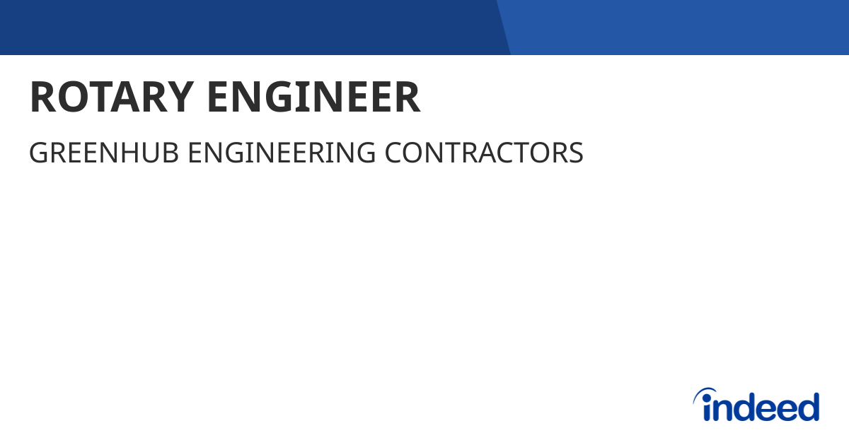 ROTARY ENGINEER - Ambalamugal, Kochi, Kerala - Indeed.com