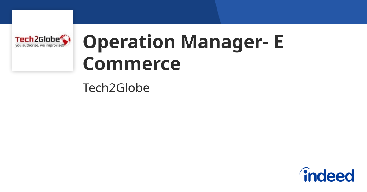 Operation Manager- E Commerce - Delhi - Indeed.com