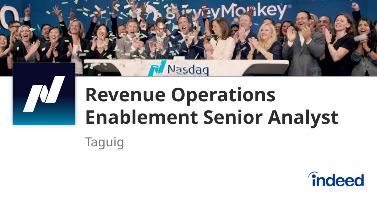 Revenue Operations Enablement Senior Analyst - Taguig - Indeed.com