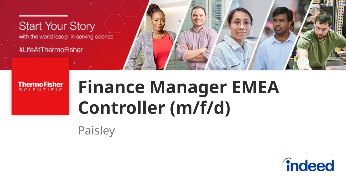 Finance Manager EMEA Controller (m/f/d) - Paisley PA4 9RE - Indeed.com