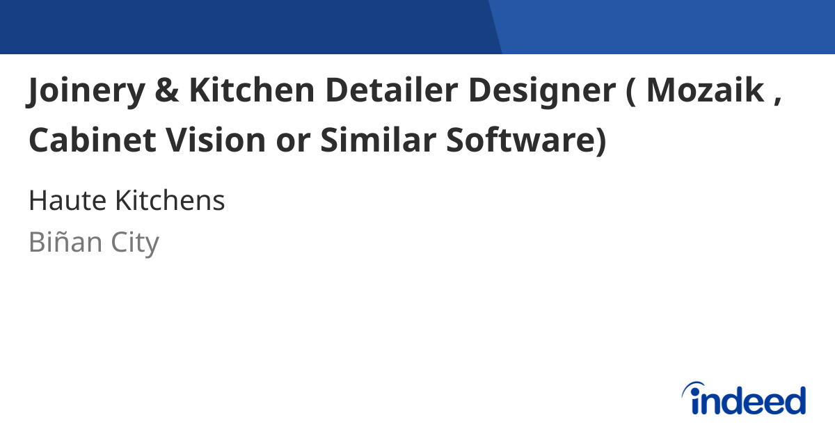 Joinery & Kitchen Detailer Designer ( Mozaik , Cabinet Vision or ...