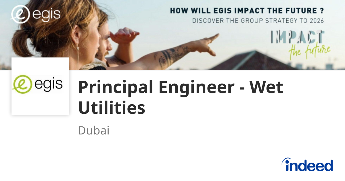Principal Engineer - Wet Utilities - Dubai - Indeed.com