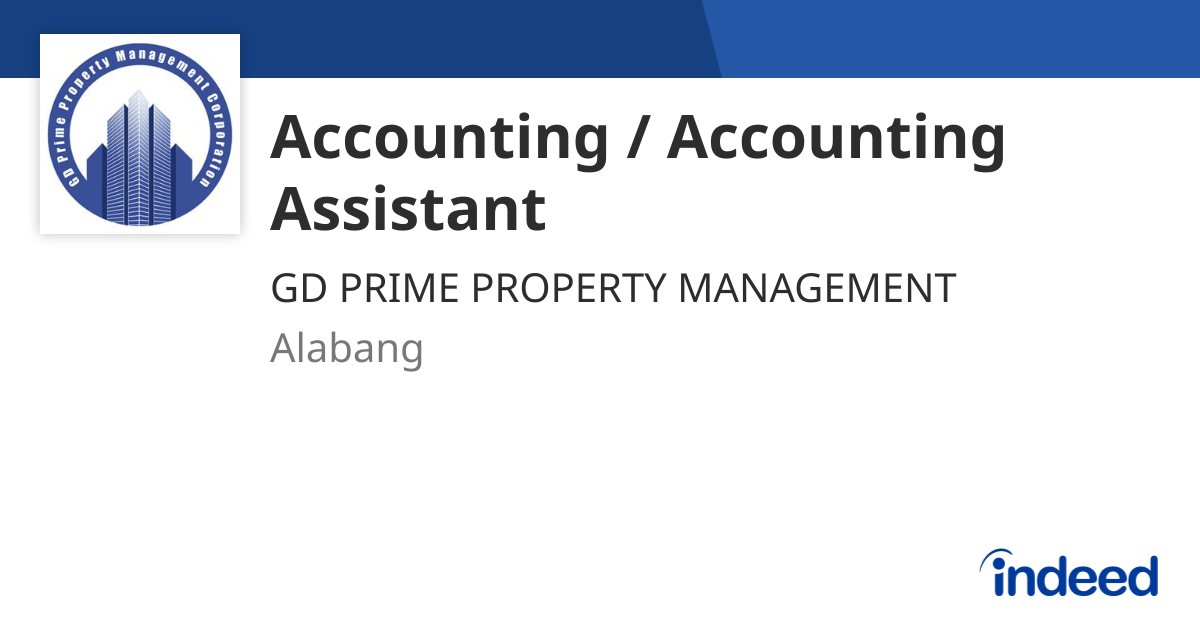 Accounting / Accounting Assistant - Alabang - Indeed.com