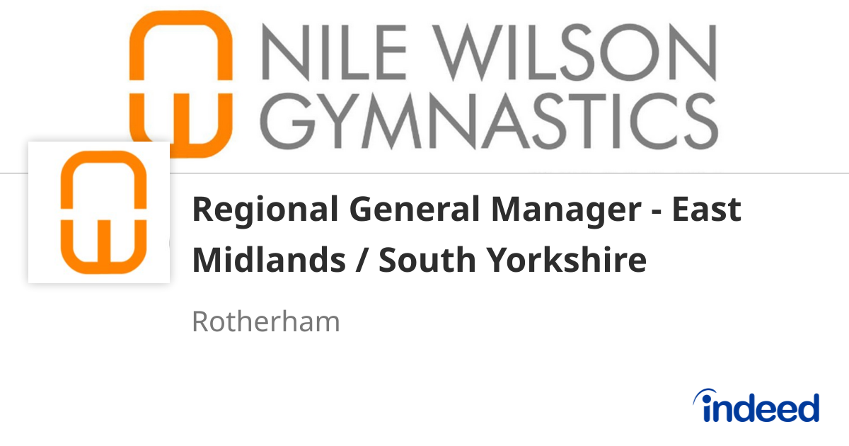 Regional General Manager - East Midlands / South Yorkshire - Rotherham ...