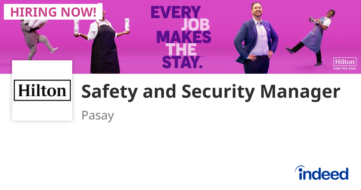 Safety and Security Manager - Pasay - Indeed.com