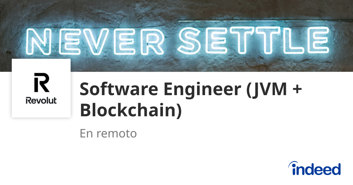 Backend Software Engineer (Java/Kotlin + Blockchain) - En remoto - Indeed.com