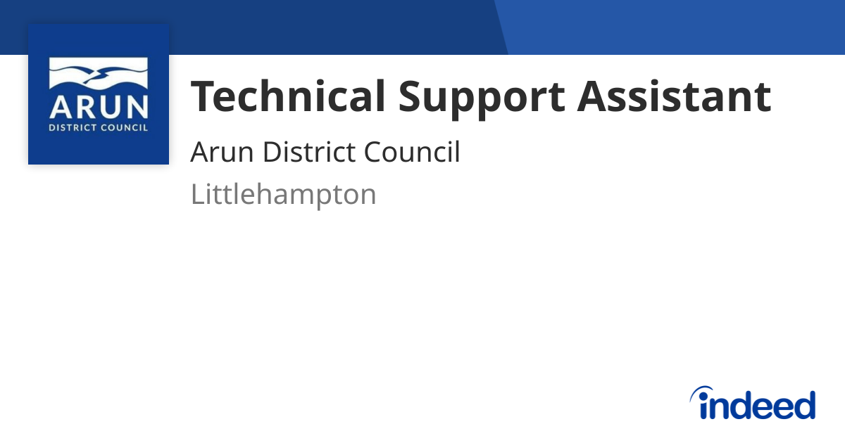 Technical Support Assistant - Littlehampton - Indeed.com