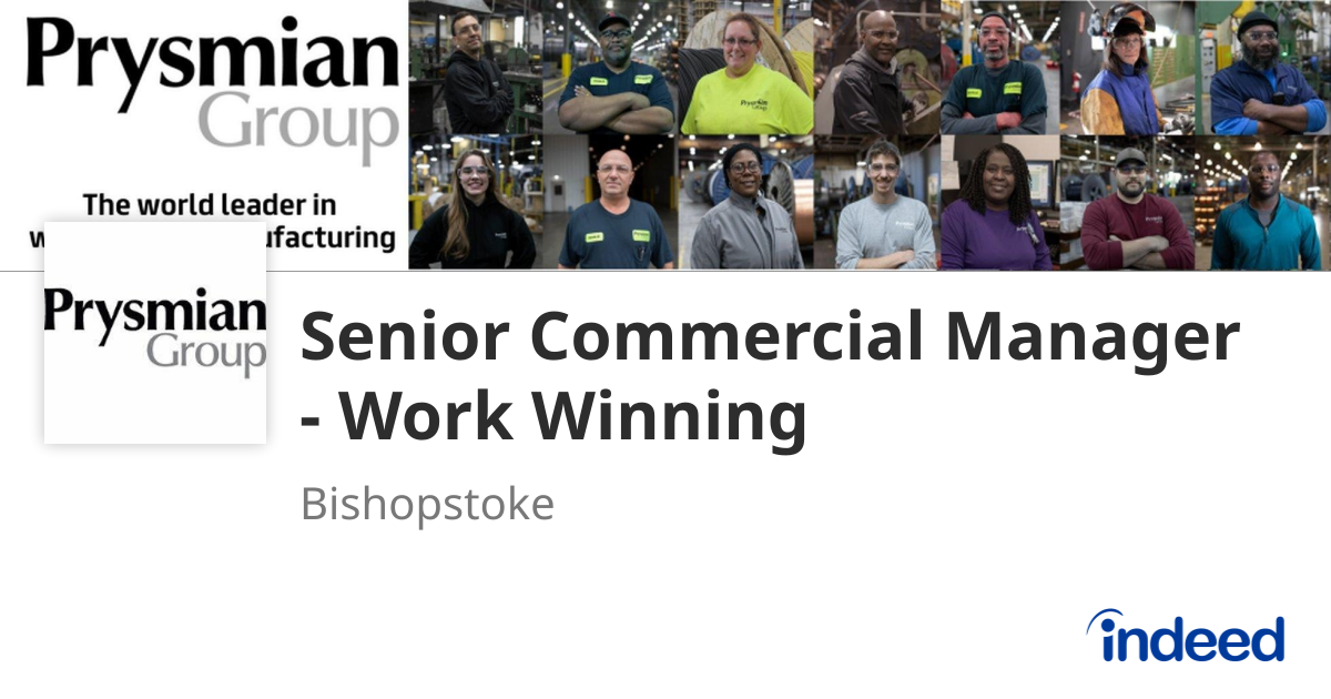 Senior Commercial Manager - Work Winning - Bishopstoke - Indeed.com