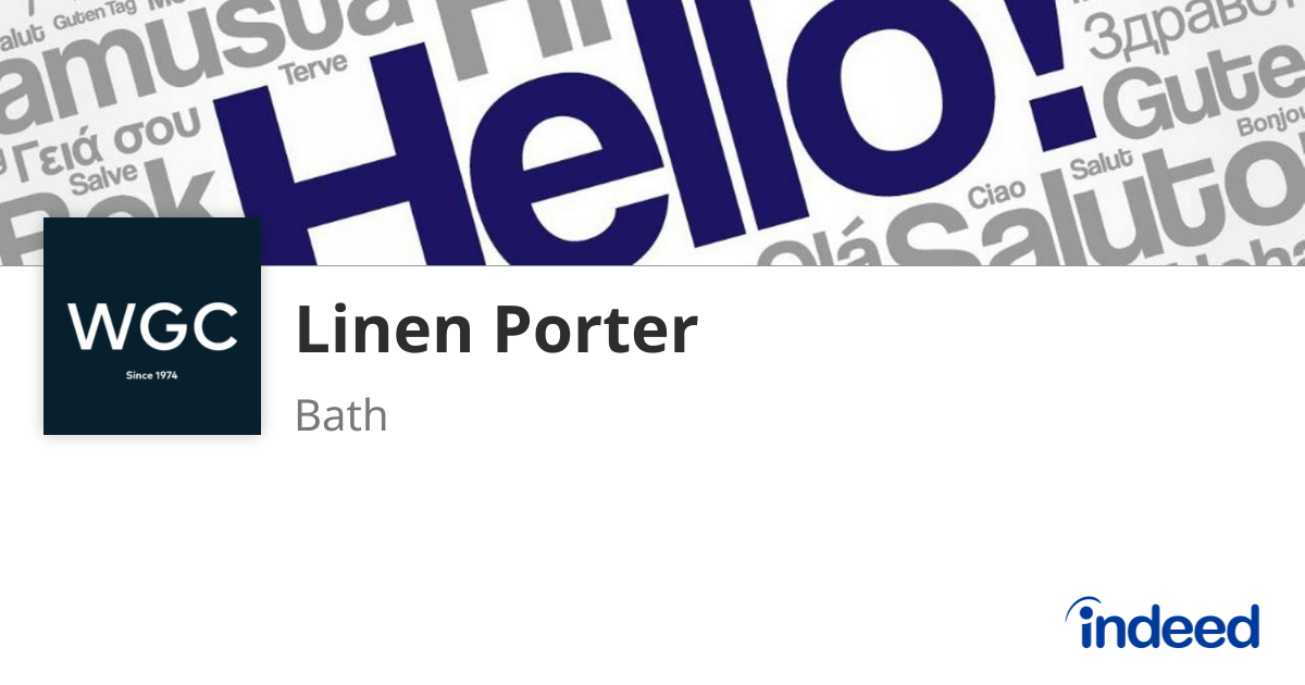 Linen Porter - Bath BA2 4AB - Indeed.com