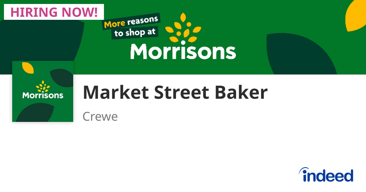 Market Street Baker - Crewe CW1 3AW - Indeed.com