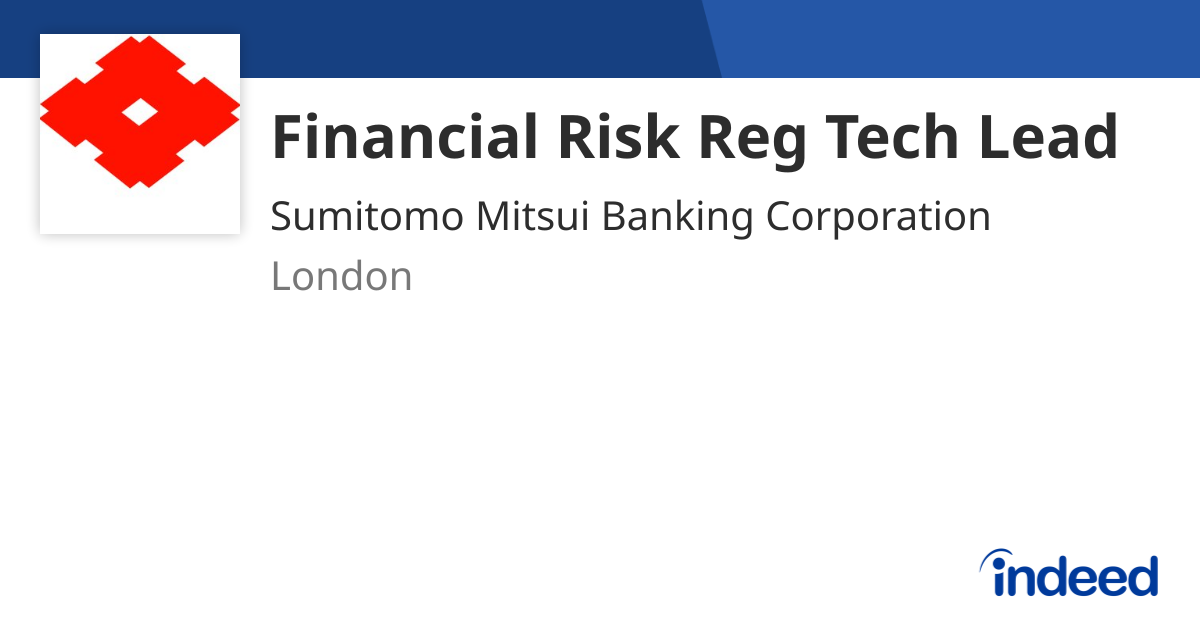 Financial Risk Reg Tech Lead - London EC2M - Indeed.com